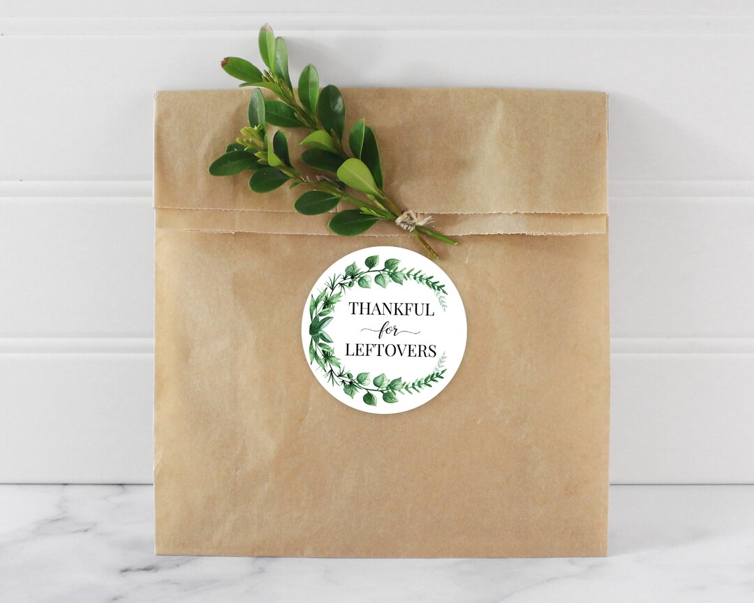 Thanksgiving Leftover Labels | Printable to Go Box Stickers | Take Home ...