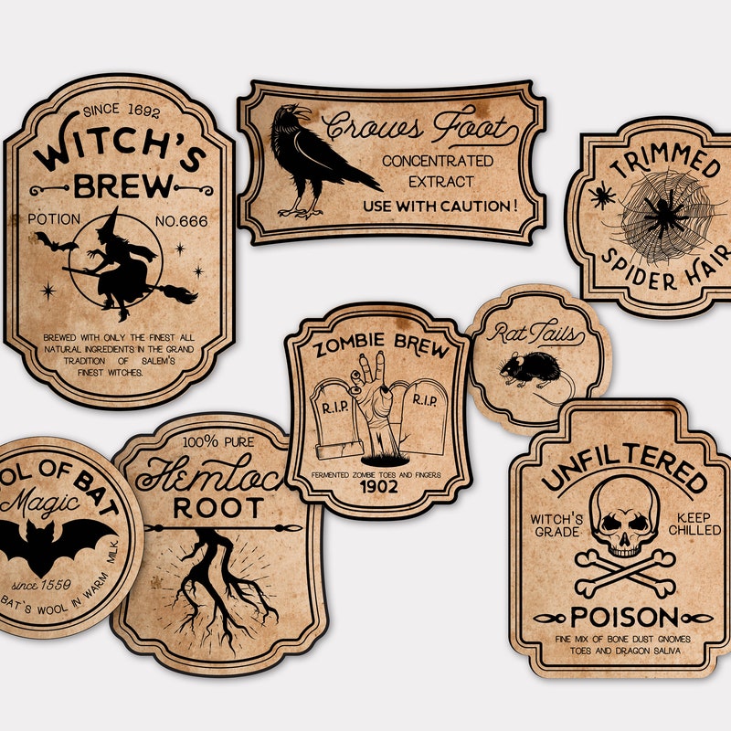 Potion Bottle Labels - Etsy
