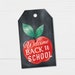 Welcome Back to School Chalkboard Printable Gift Tags, Apple for the ...