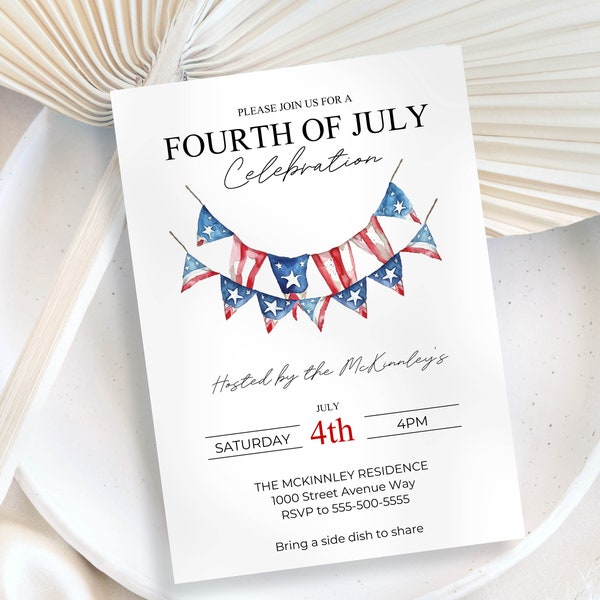 July 4th Invitations - Etsy