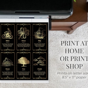 Lenormand Cards With Key Words Printable Lenormand Deck Learn Lenormand ...