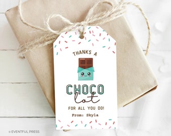 Thanks a Choco-lot Printable - Etsy