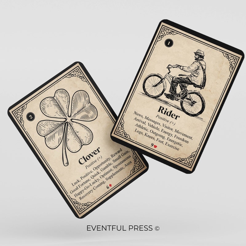 Printable Lenormand Cards - Etsy