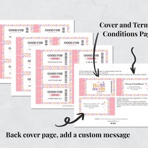 Printable Coupon Book Mother's Day Retro Multicolor Custom Vouchers ...