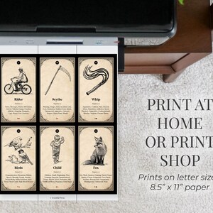 Printable Lenormand Cards With Key Words | Lenormand Deck, Lenormand ...