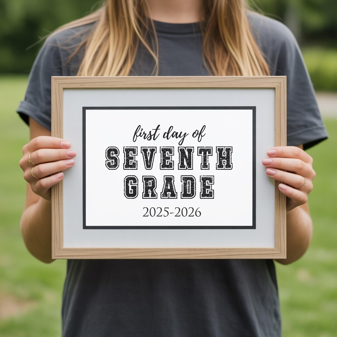 First & Last Day of School Sign 2025-2026: Photo Prop (digital Download ...
