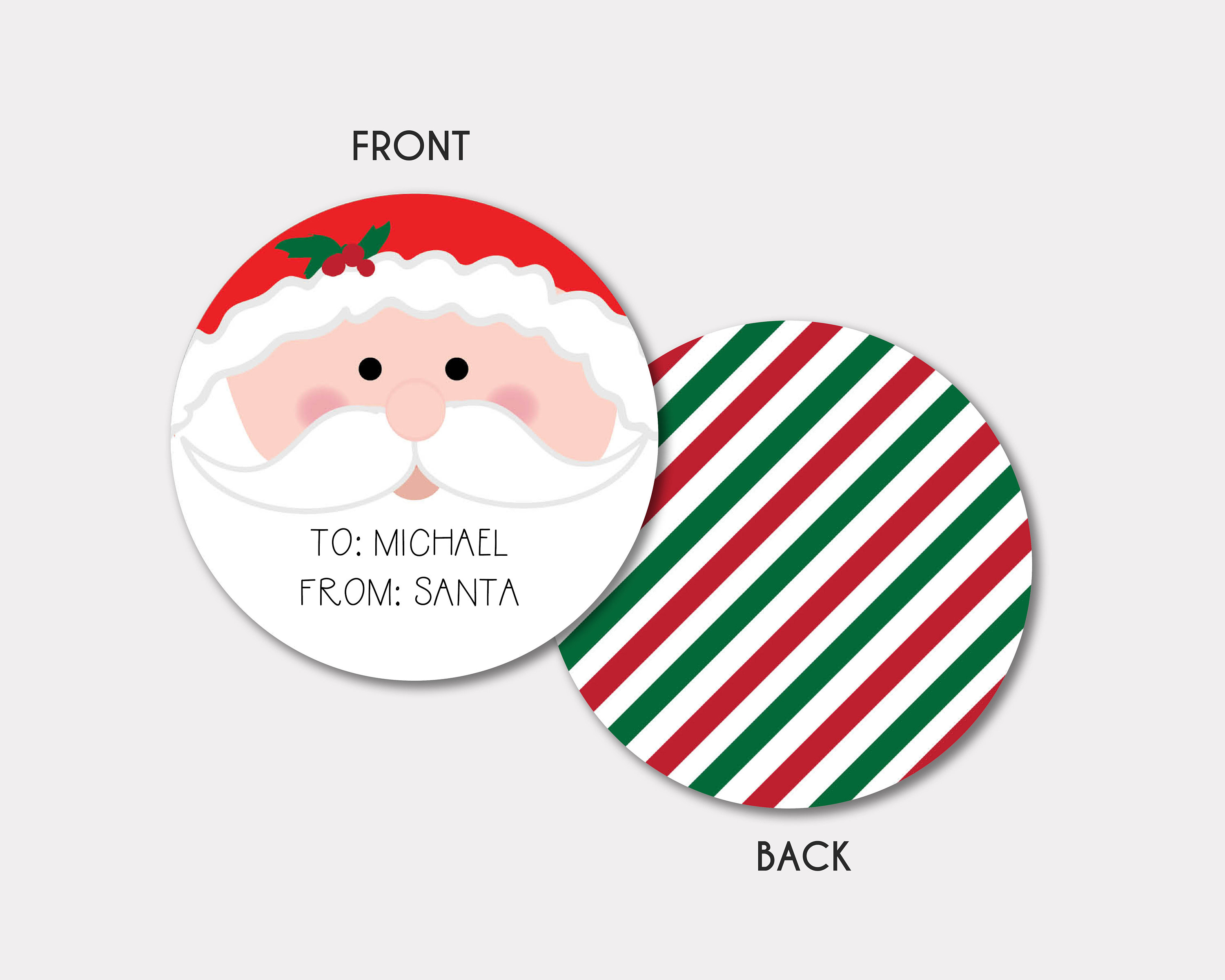 Printable Christmas Gift Tags Santa Claus From Santa Santa | Etsy