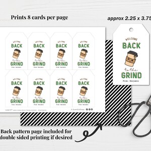 Welcome Back to the Grind Cute Kawaii Latte Cup of Coffee Back to ...