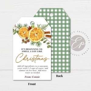 Christmas Potpourri Printable Gift Tag Its Beginning to Smell a Lot ...