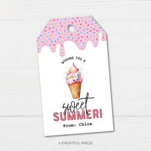Ice Cream Cone Last Day of School Wishing You A Sweet Summer Vacation ...