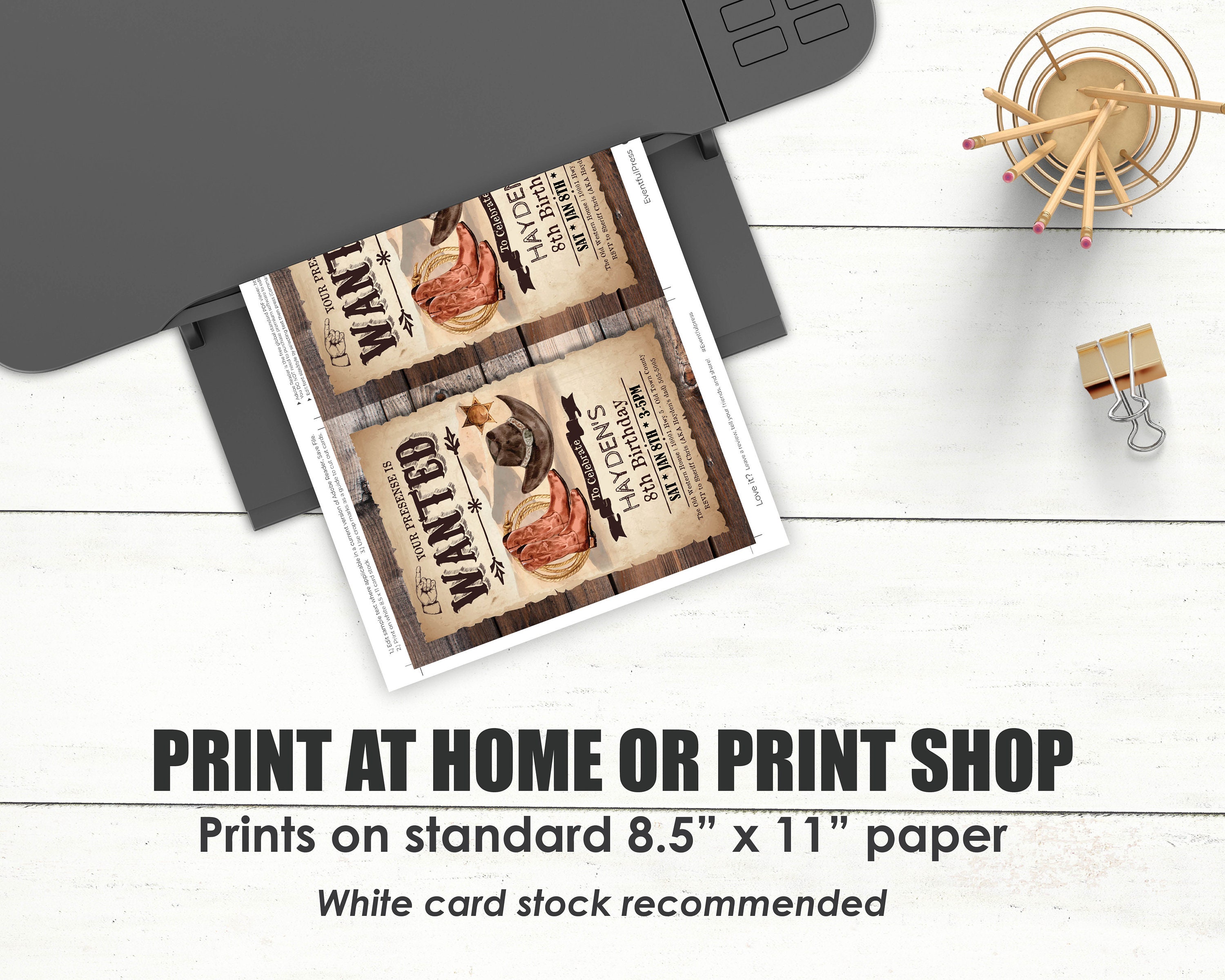 Cowboy Invitation Rodeo Wanted Poster Country Western | Etsy