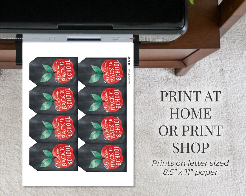 Welcome Back to School Chalkboard Printable Gift Tags - Etsy