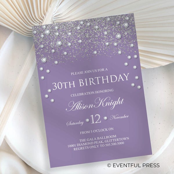 Lilac Invitation - Etsy