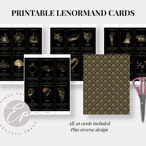 Lenormand Cards With Key Words Printable Lenormand Deck Learn Lenormand ...