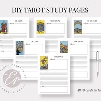 Tarot Cheat Sheet Printable, Upright & Reverse Meanings, Learn Tarot ...