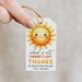 Summer Teacher Appreciation Gift Tag Template Sunshine Thank You Tag ...