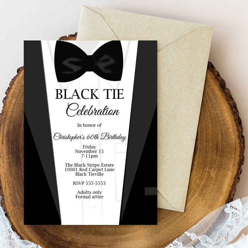 Bow Tie Invitations - Etsy
