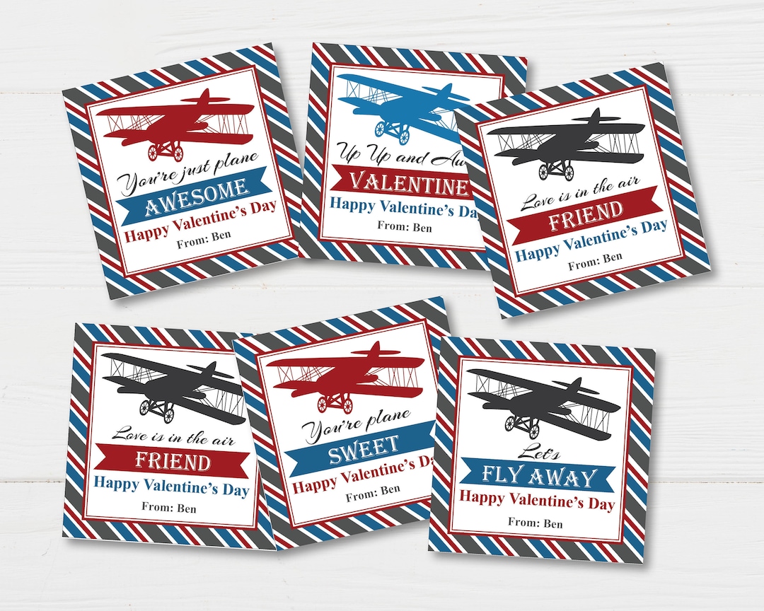Vintage Airplane Valentines | INSTANT DOWNLOAD | Planes, Aviator ...