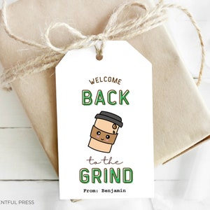 Welcome Back to the Grind Cute Kawaii Latte Cup of Coffee Back to ...