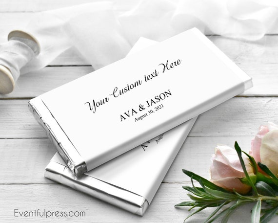 Editable Text Chocolate Bar Wrapper Printable Wedding or | Etsy