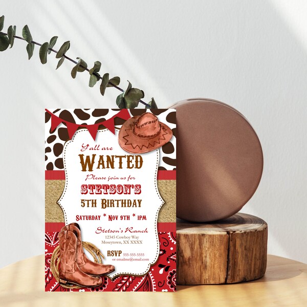 Wanted Birthday Party Poster - Etsy