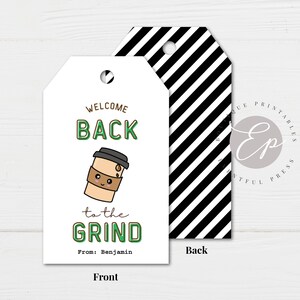 Welcome Back to the Grind Cute Kawaii Latte Cup of Coffee Back to ...