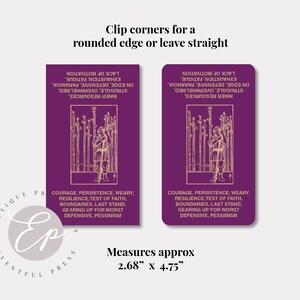 Printable Tarot Cards With Key Words | Jewel Tones, Tarot Deck, Tarot ...