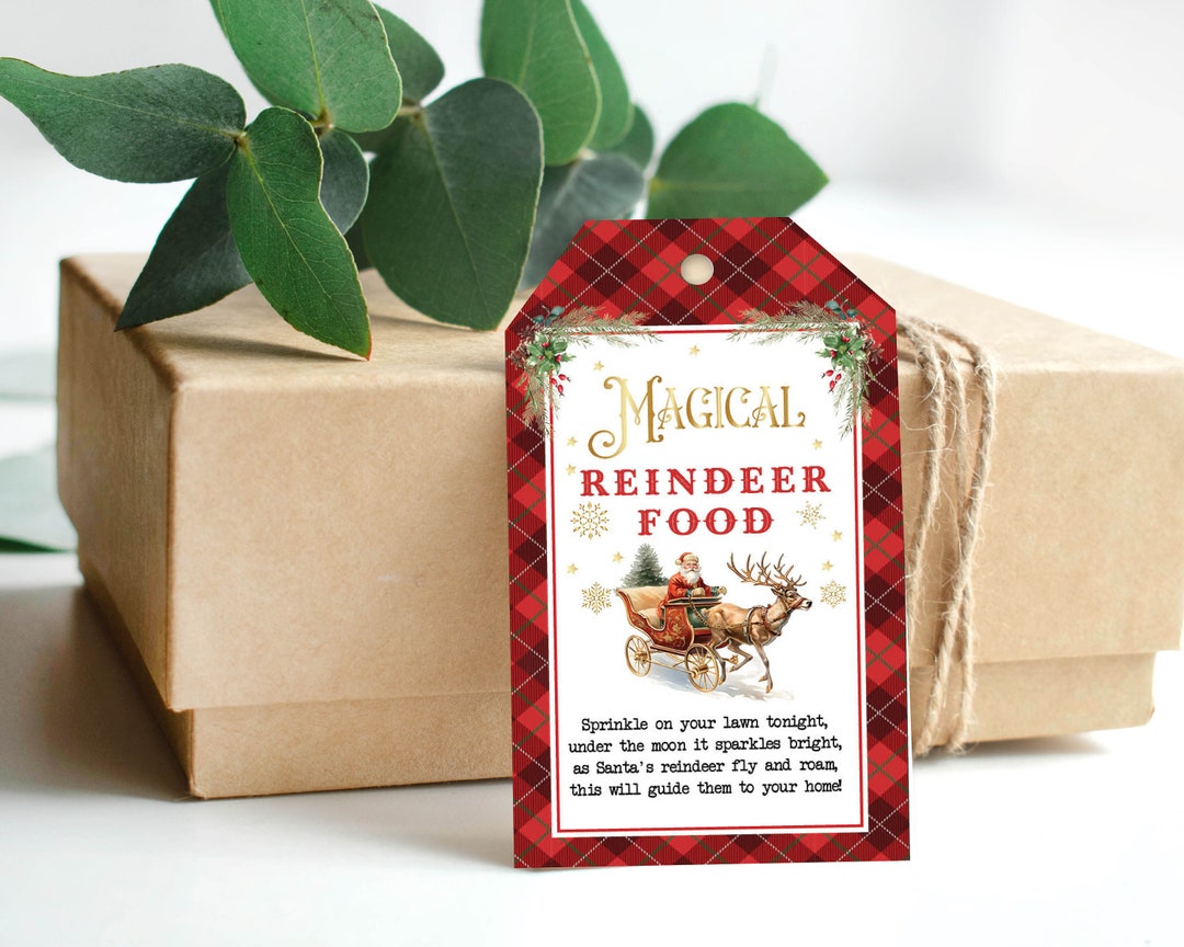 Magical Reindeer Food Gift Tag, BONUS DESIGNS Included, Package From ...