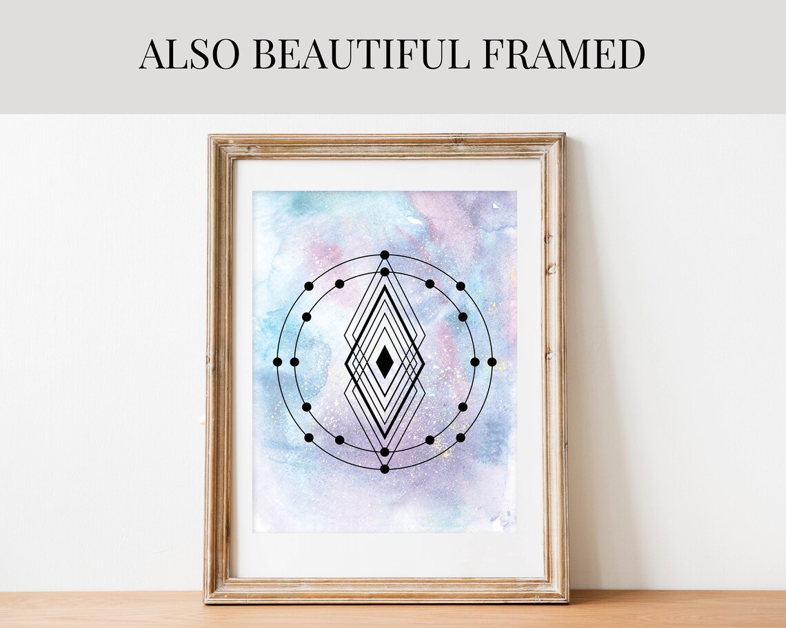 25 Printable Crystal Grid Templates Watercolors Sacred - Etsy