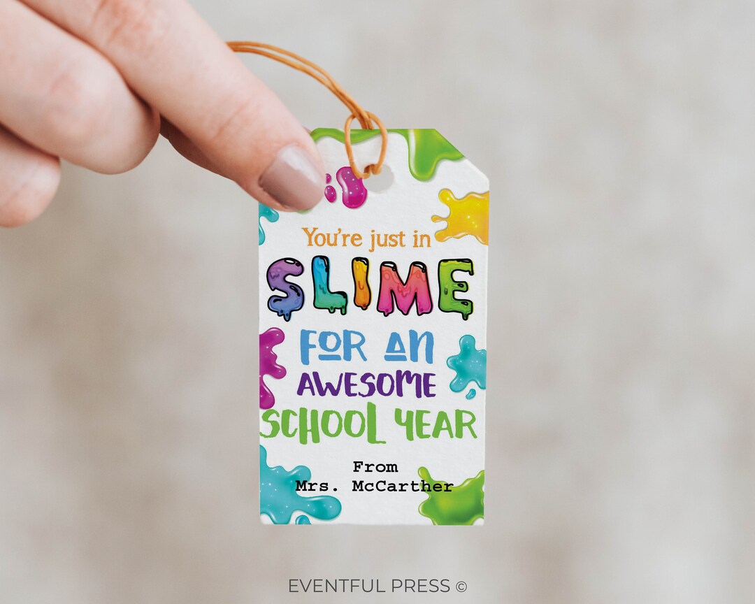 Welcome Back to School Gift Tag Just in Slime for an Awesome - Etsy