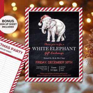 White Elephant Sign up Sheet - Etsy