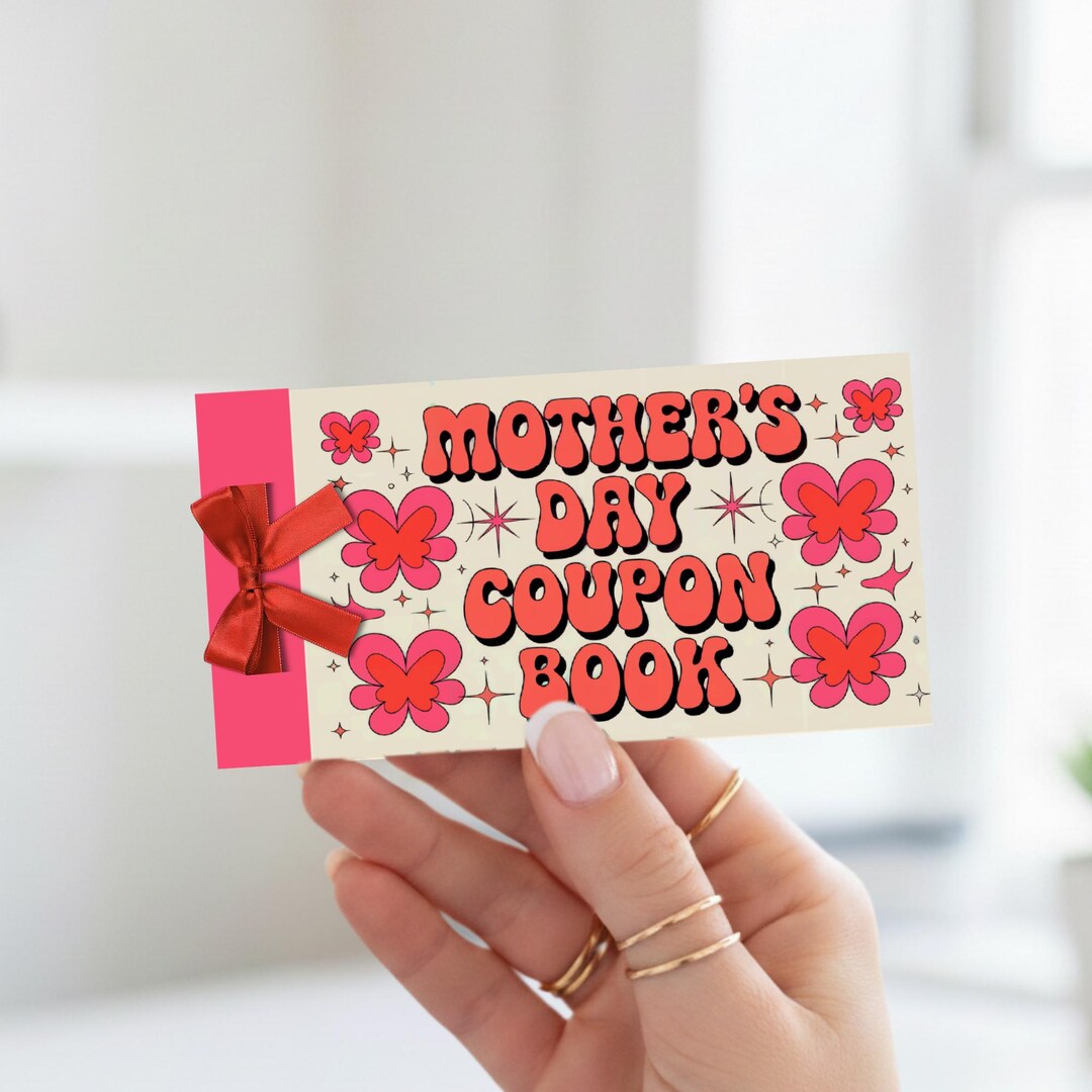 Mother's Day Coupon Book Printable Custom Vouchers Personalized Gift ...