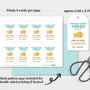 Printable Last Day of School Fish Tags You Are O-fish-ally Awesome ...
