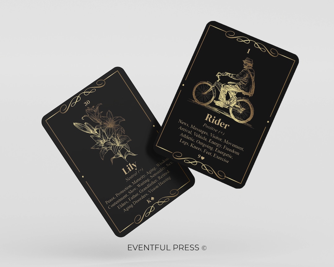 Lenormand Cards With Key Words Printable Lenormand Deck Learn Lenormand ...