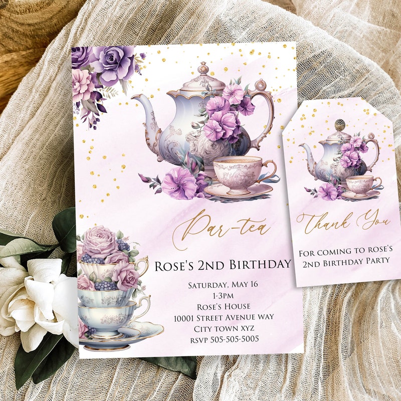 Tea Party Invitation - Etsy