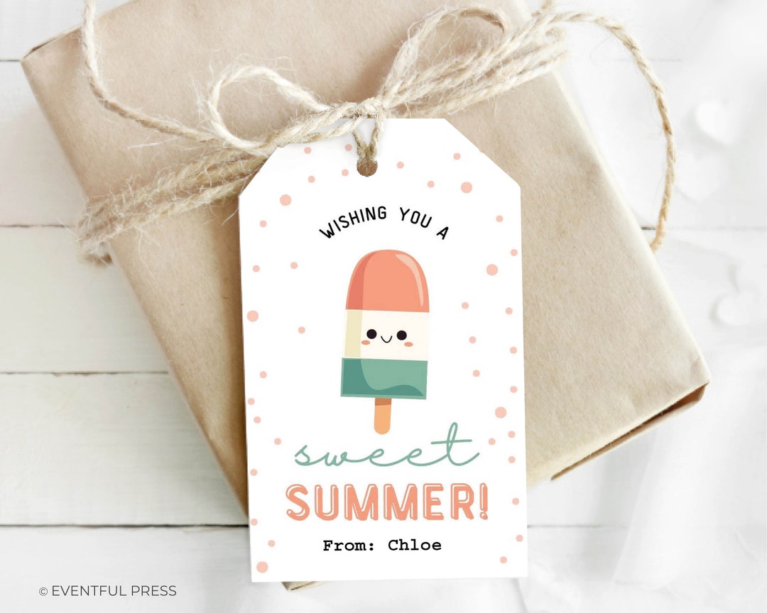 Cute Popsicle Tags Last Day of School Classroom End of School Year ...
