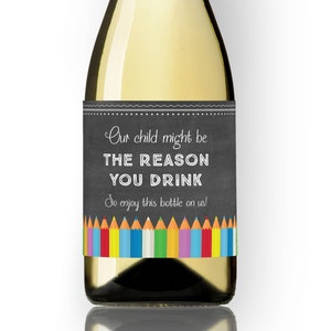 Funny Teacher Appreciation Wine Label: Printable Gift (PDF) - Etsy