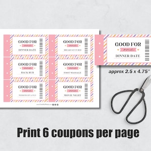 Printable Coupon Book Mother's Day Retro Multicolor Custom Vouchers ...