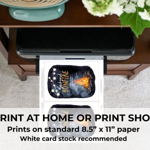 Bonfire Party Invitation Backyard Fireside Chat Invite Lanterns Edison ...