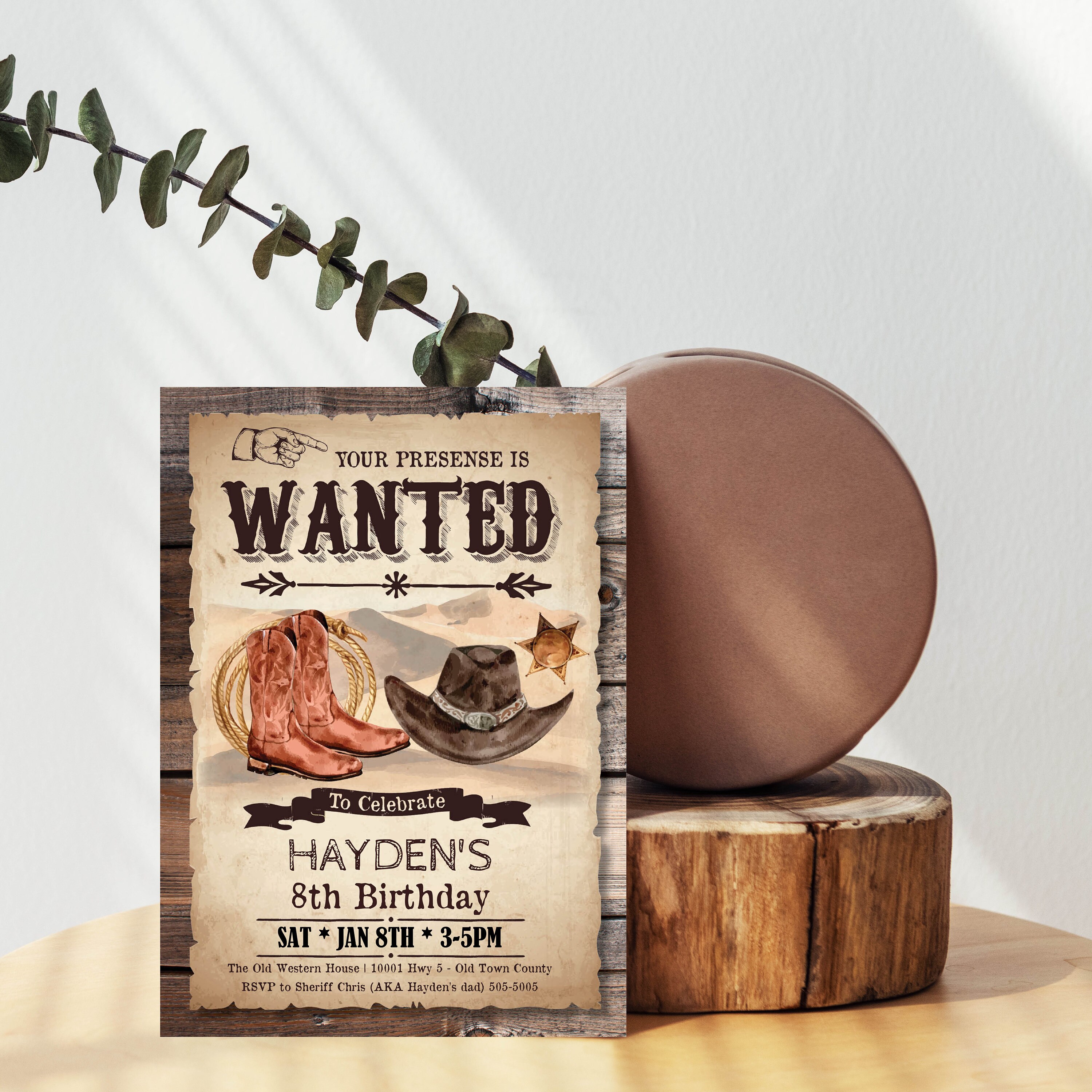 Cowboy Invitation Rodeo Wanted Poster Country Western | Etsy