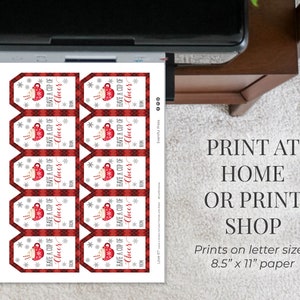 Have a Cup of Cheer Printable Gift Tag Buffalo Plaid Hot Cocoa Bomb ...