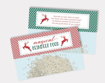 Magic Reindeer Food Tags Printable, Kids Christmas Tag, DIY Class ...