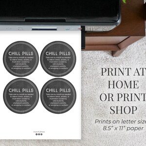 Chill Pills Printable Labels | Teacher Gift | Back to School | Candy ...