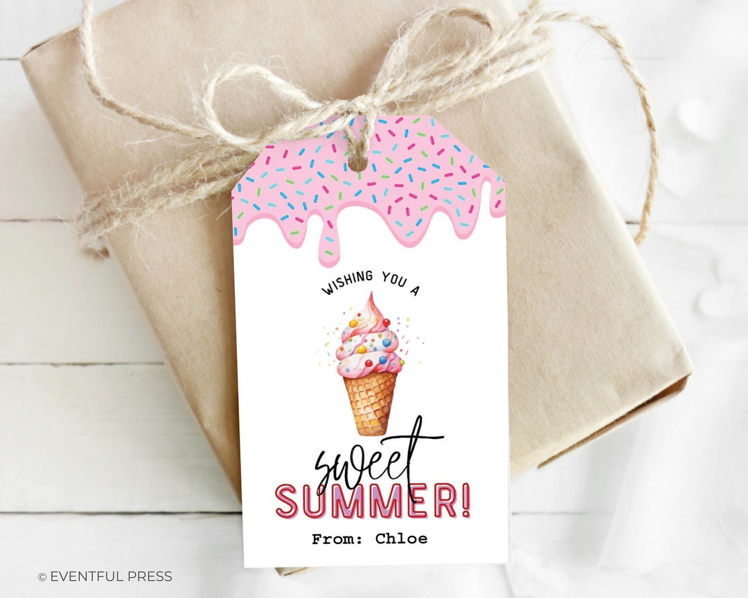 Ice Cream Cone Last Day of School Wishing You A Sweet Summer Vacation ...