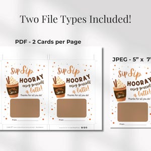 Pumpkin Spice Coffee Gift Card Holder Sip Sip Hooray Thank You Gift for ...