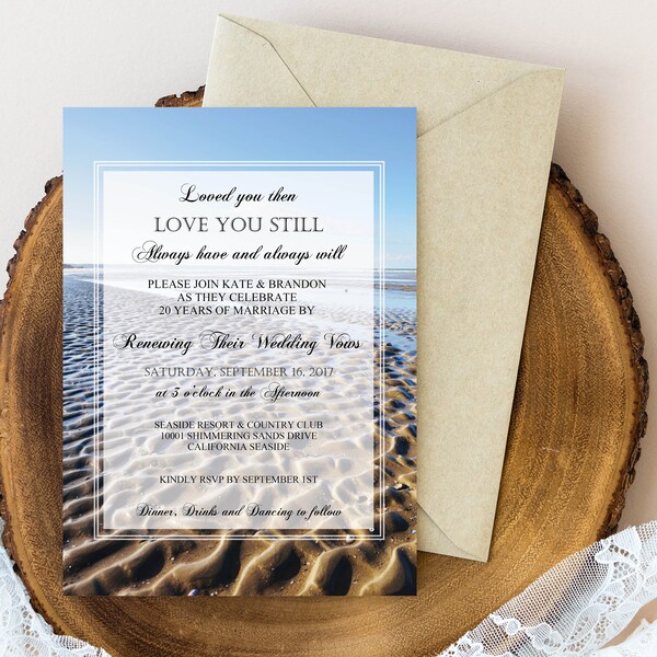 Save the Date Vow Renewal Invitation - Etsy