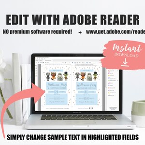 Editable Halloween Costume Party Invitation | Halloween Birthday, Kids ...