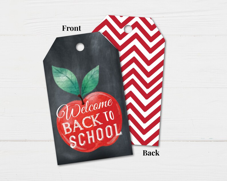 Welcome Back to School Chalkboard Printable Gift Tags - Etsy