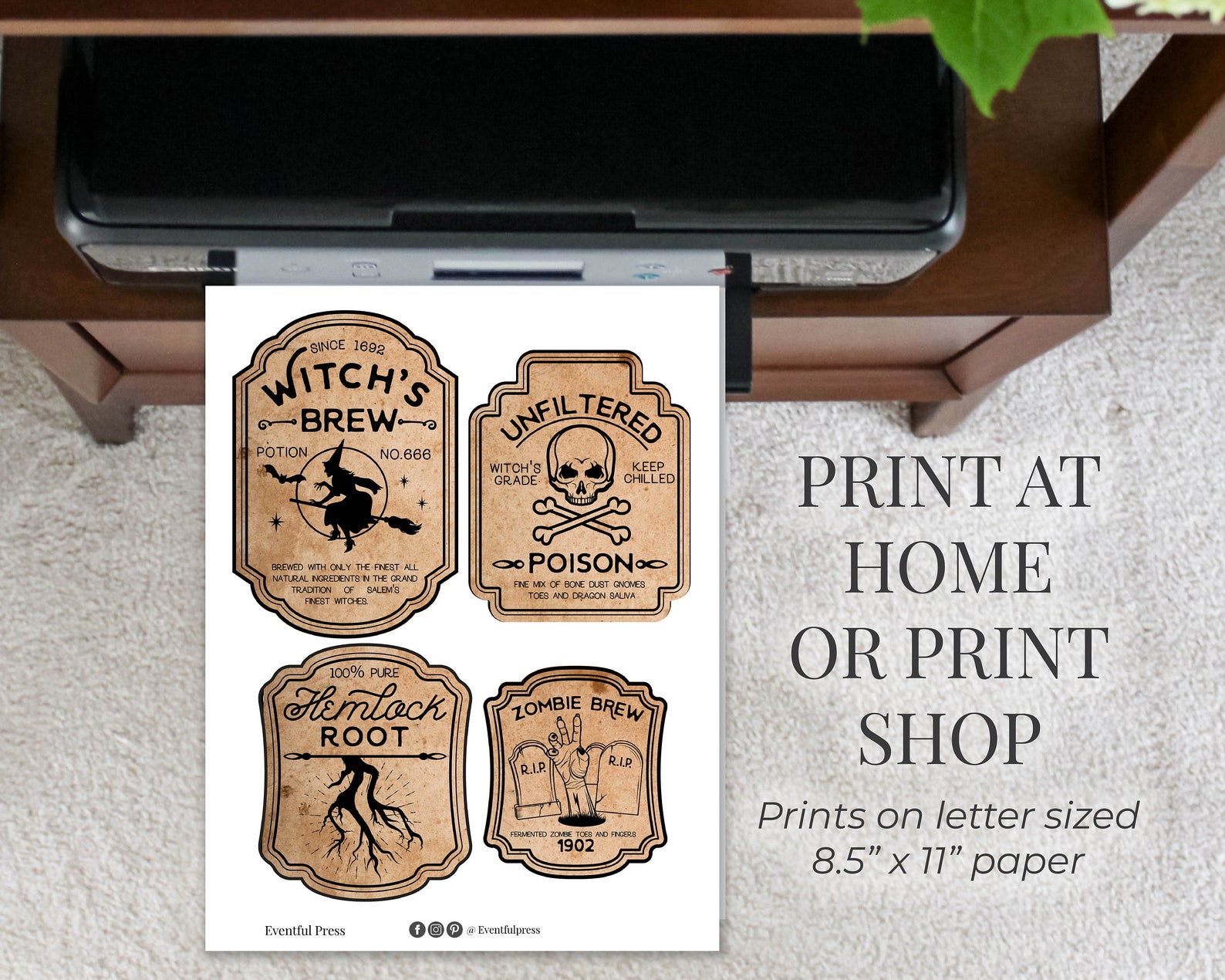 Halloween Potion Label Assortment | Apothecary Labels | Bottle Stickers ...