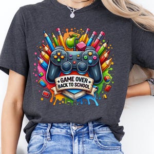 Game Over Back to School Sublimation Design PNG School Life School ...